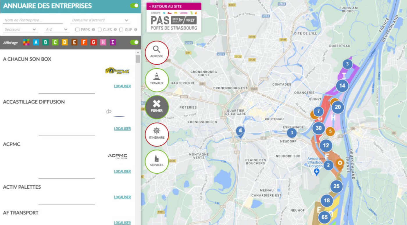 Consultez la carte interactive des Ports de Strasbourg - Ports de ...